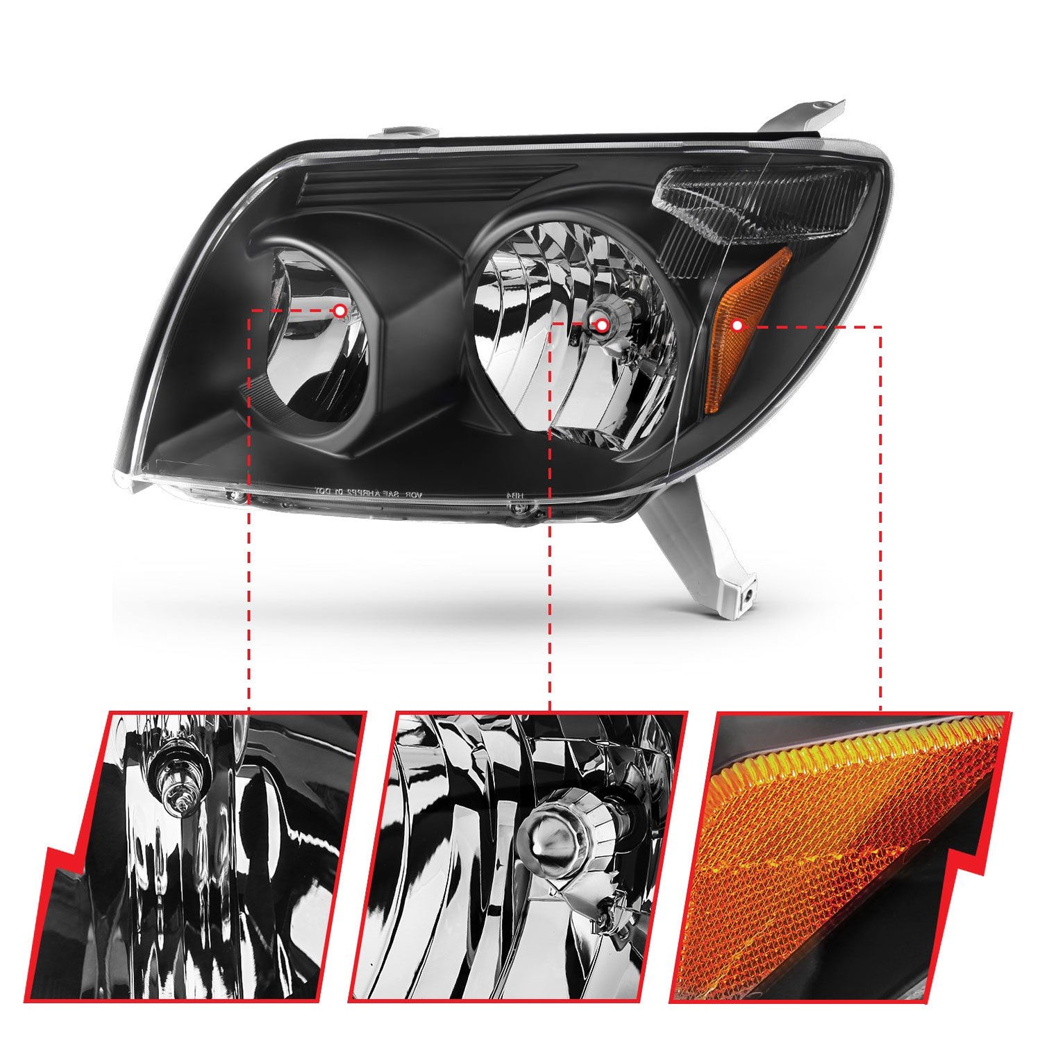 Anzo Crystal Headlights Black For 4Runner (2003-2005) — 4Runner Lifestyle
