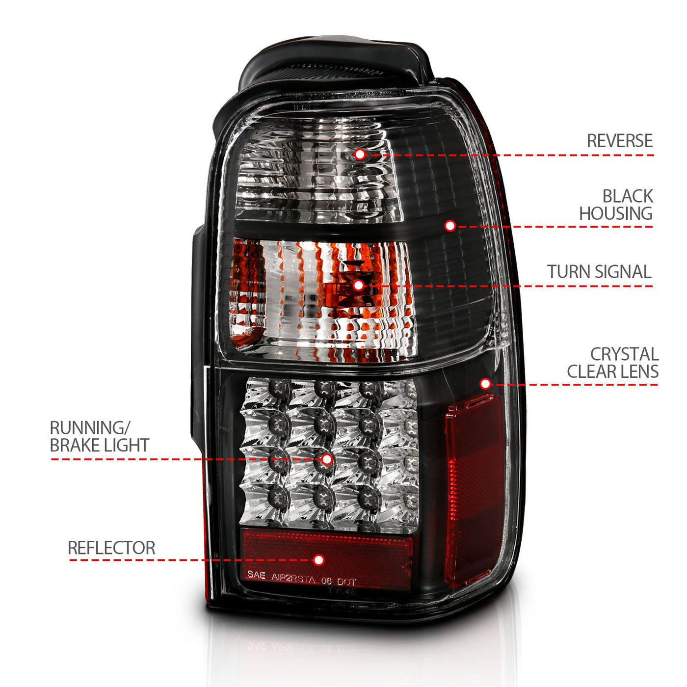 Anzo LED Tail Lights Black For 4Runner (2001-2002) — 4Runner Lifestyle