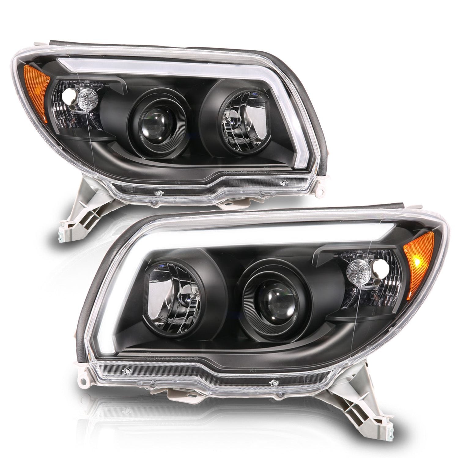 Anzo Projector Headlights Plank Style Black For 4Runner (2006-2009 ...