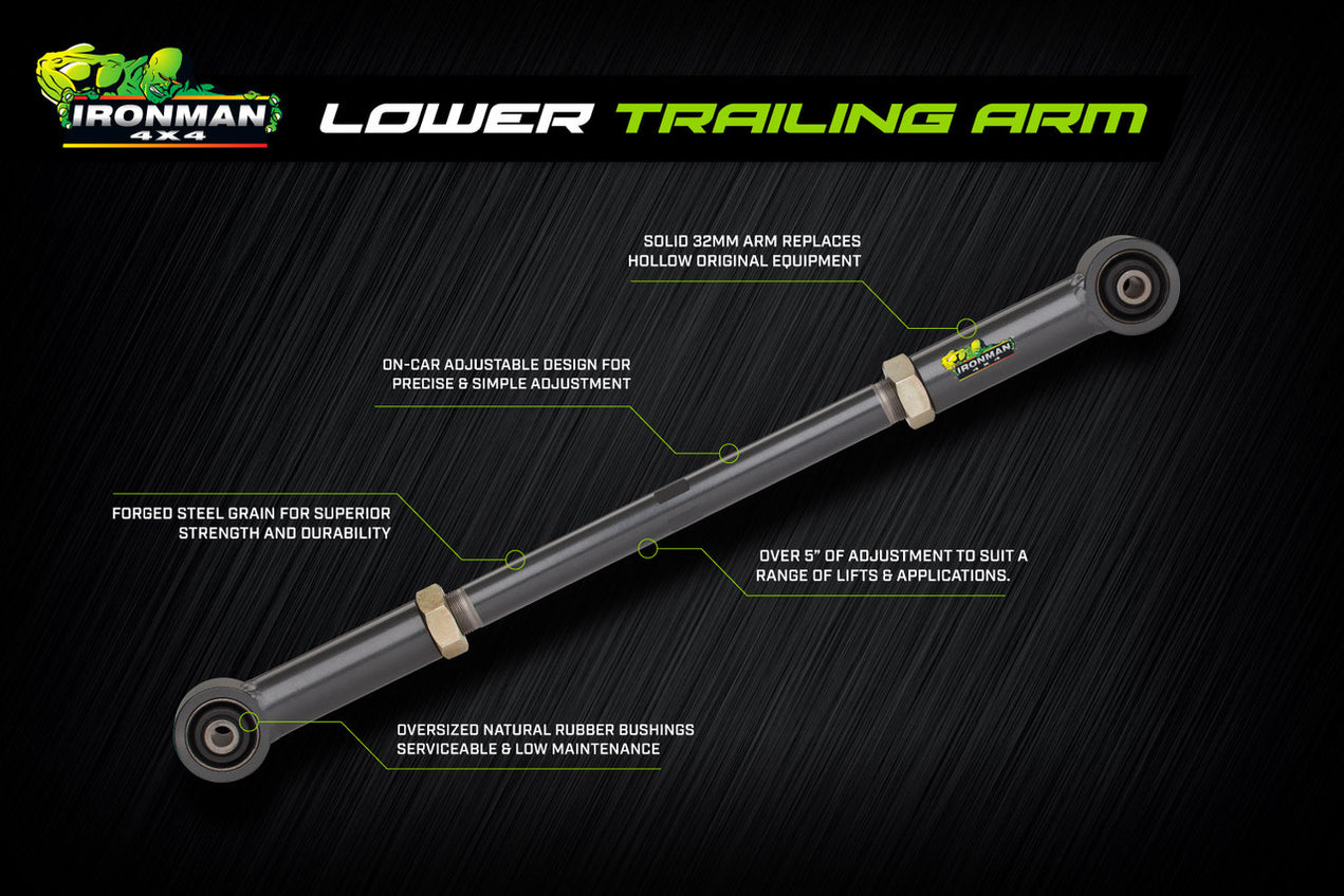 Ironman 4x4 Rear Adjustable Lower Trailing Arm For 4Runner (2003-2024 ...