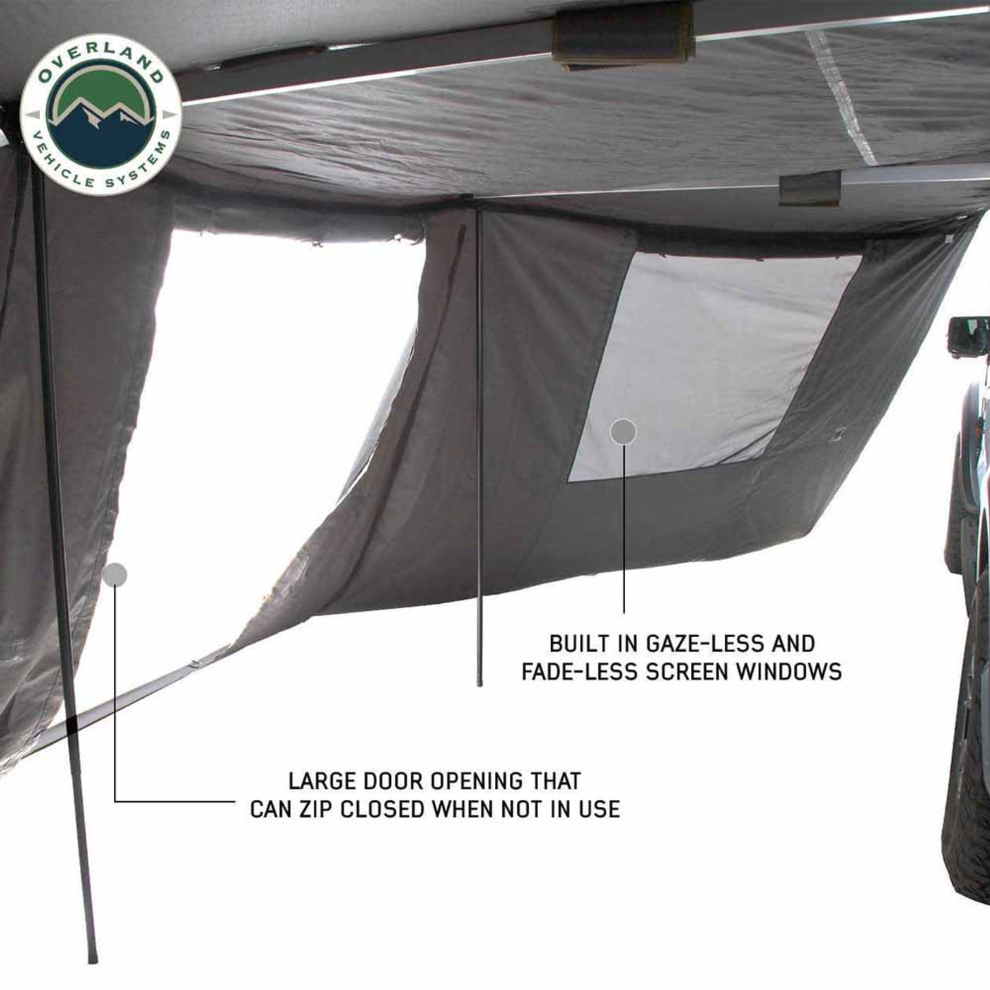 Overland Vehicle Systems HD Nomadic 270 Degree Awning Wall 1 with Door ...