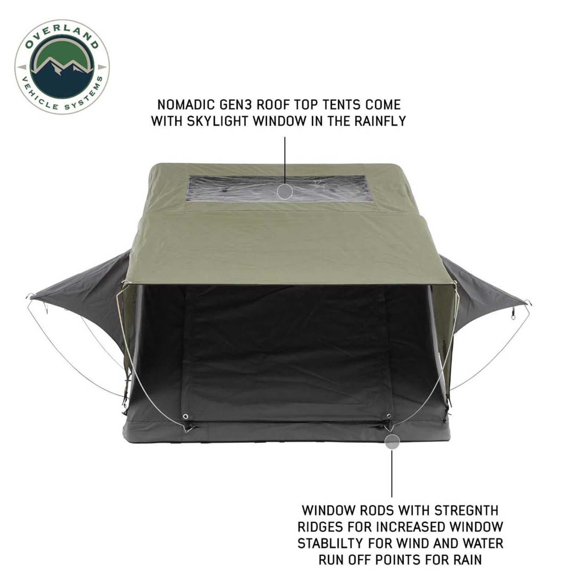 Overland Vehicle Systems HD Nomadic 3 Standard Soft Shell Roof Top Ten ...