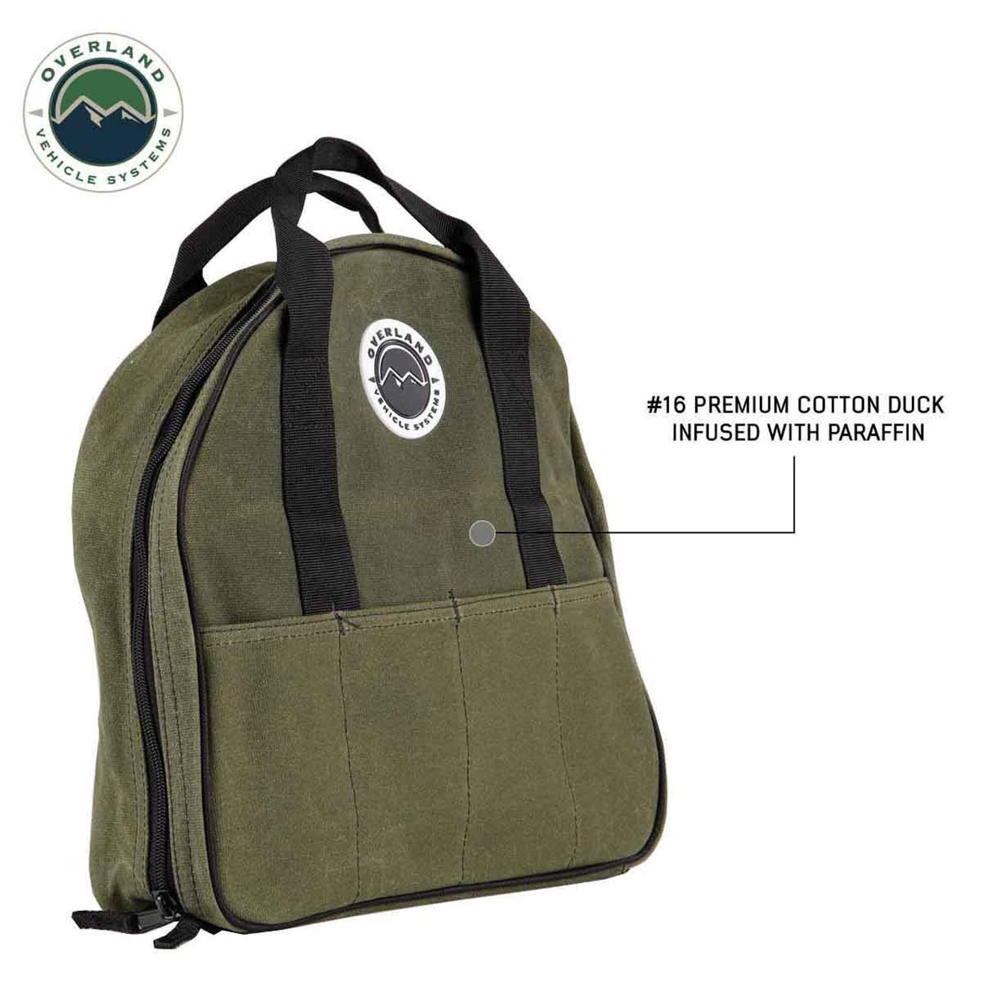 Overland Vehicle Systems Jumper Cable Storage Bag #16 Waxed Canvas ...