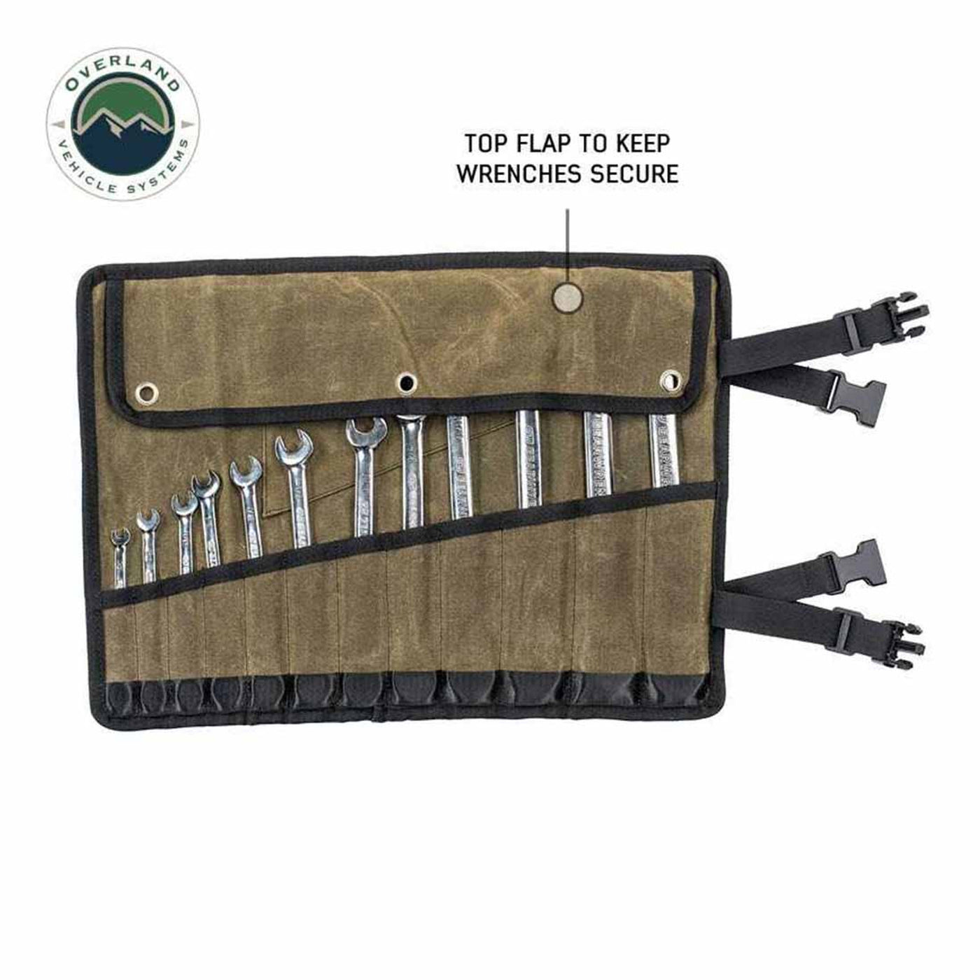Overland Vehicle Systems Wrench Tool Roll #16 Waxed Canvas Storage ...