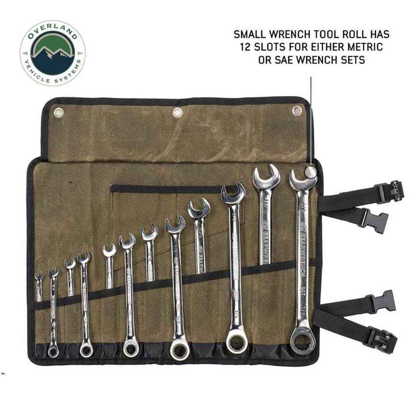 Overland Vehicle Systems Wrench Tool Roll #16 Waxed Canvas Storage ...