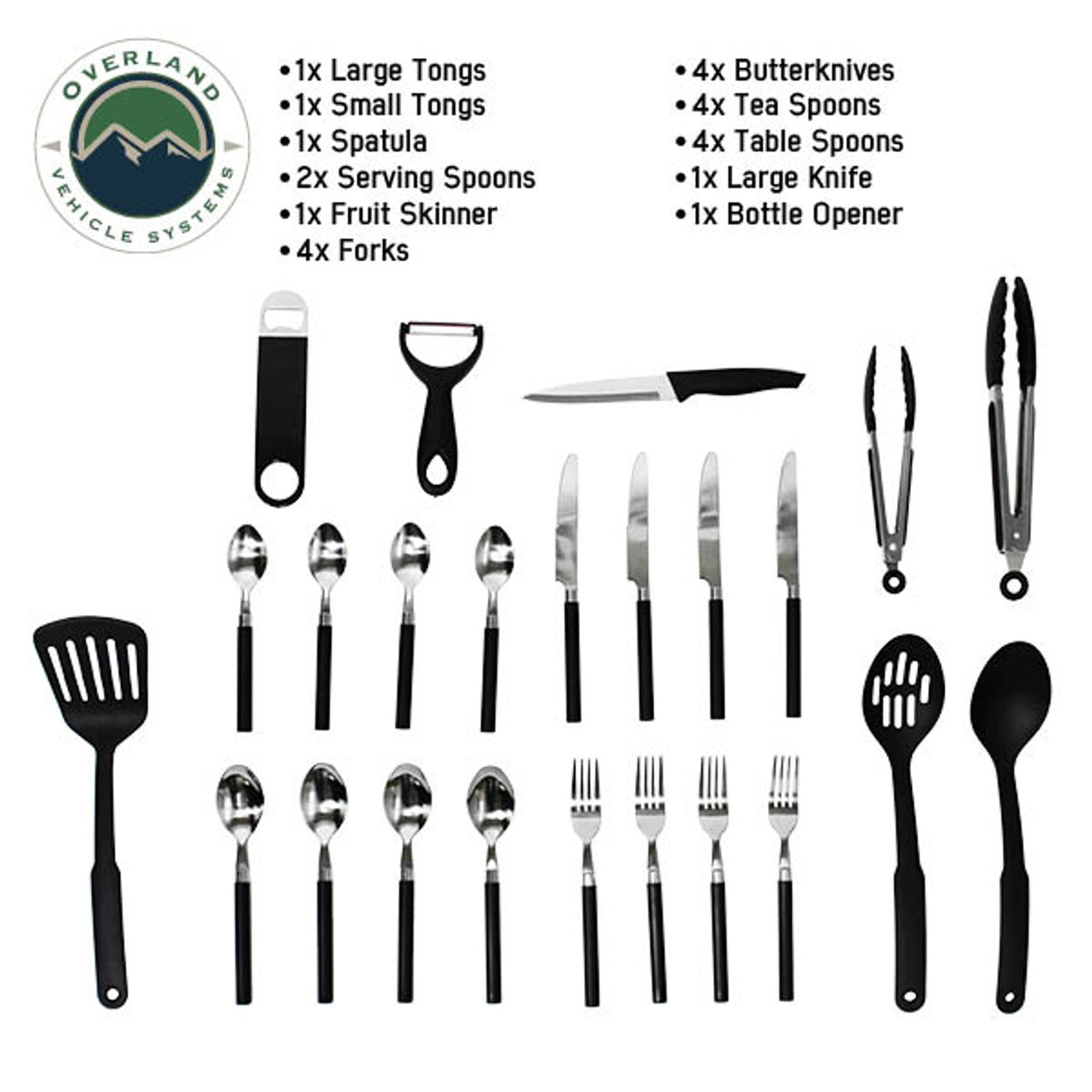 Overland Vehicle Systems 24 Piece Cooking And Utensil Kit — 4Runner ...