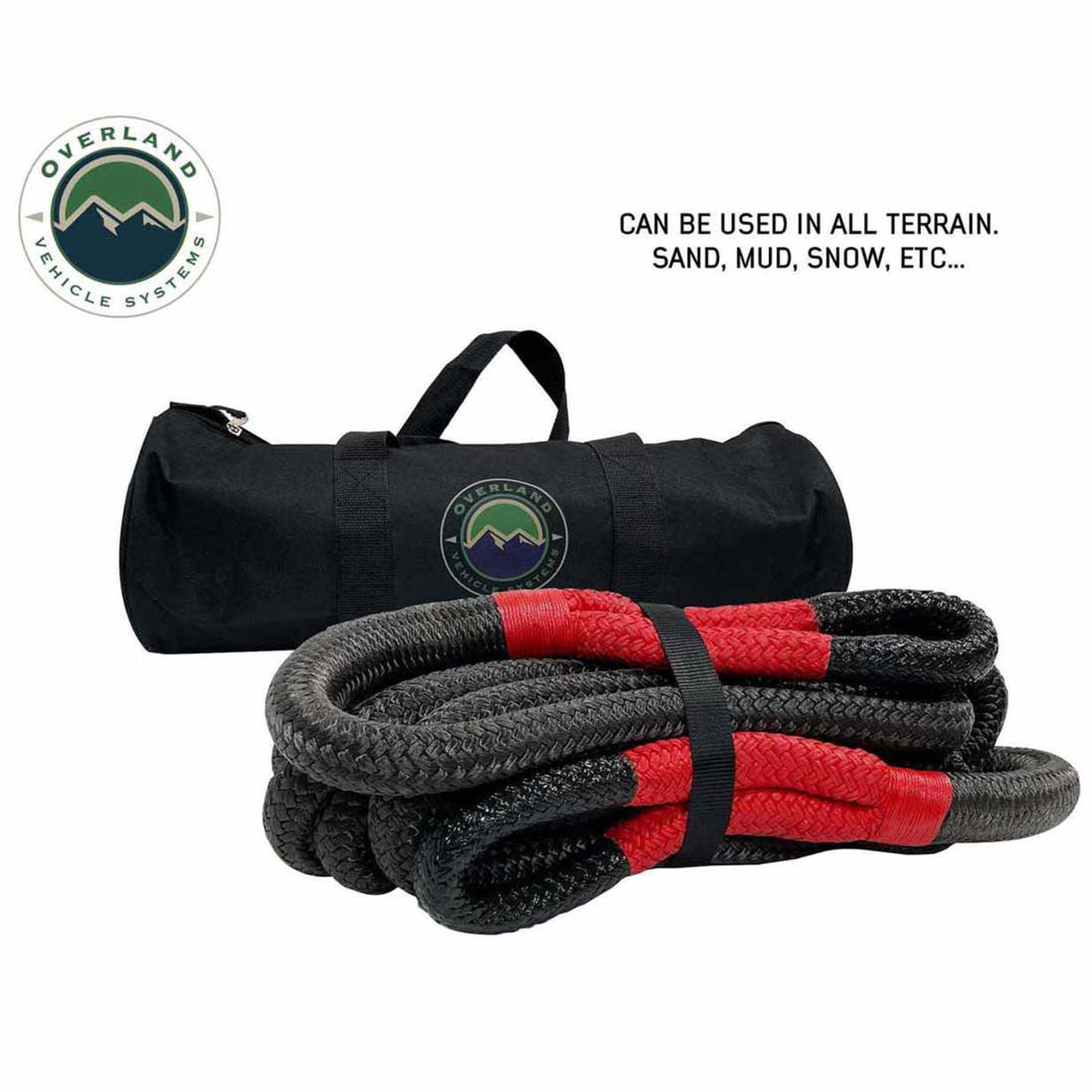 Overland Vehicle Systems Brute Kinetic Recovery Rope w/ Storage Bag ...