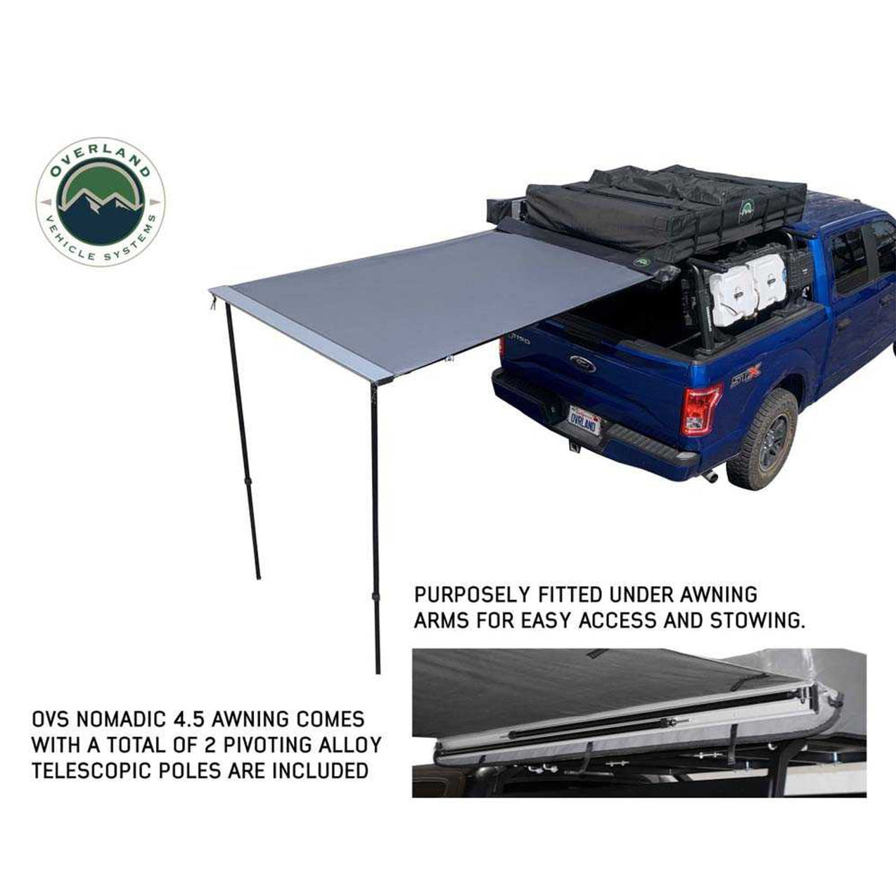 Overland Vehicle Systems HD Nomadic 4.5' Awning — 4Runner Lifestyle