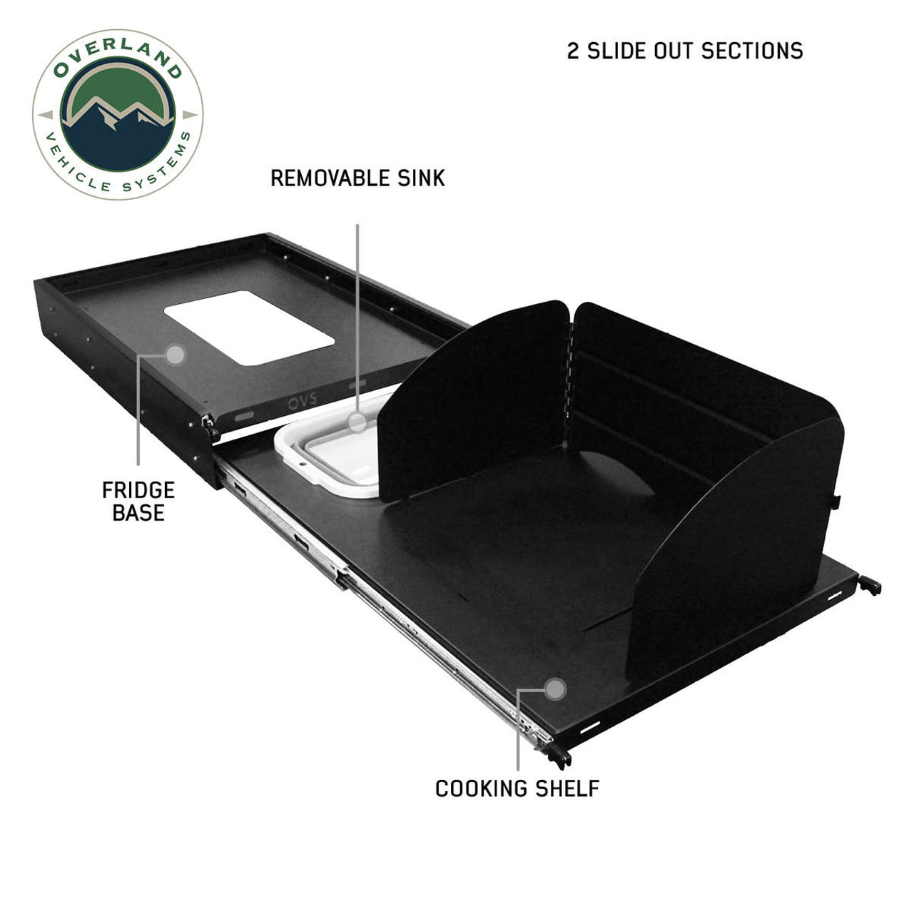 Overland Vehicle Systems Large Refrigerator Tray And Sink Slide ...