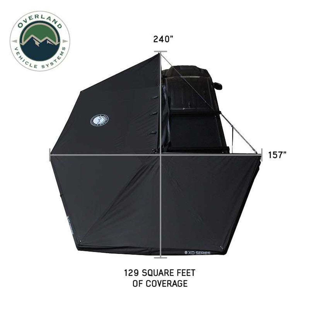 Overland Vehicle Systems XD Nomadic Black Out 270 Degree Awning w/ Lig ...