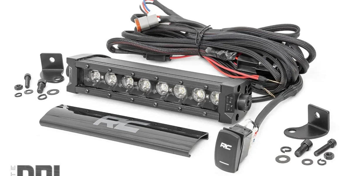 Rough Country 8" Black Series LED Light Bar W/ Amber DRL — 4Runner ...