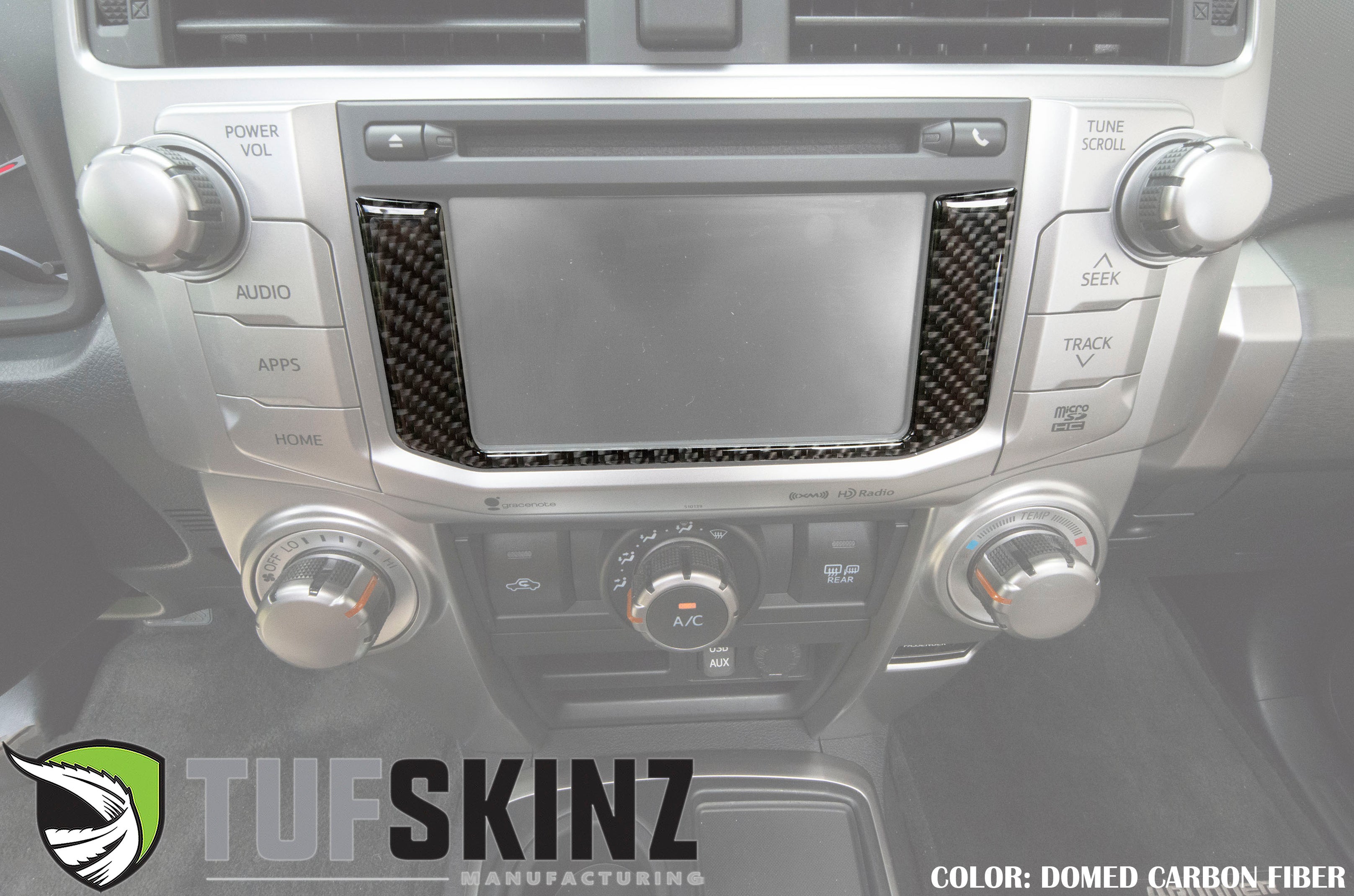 Tufskinz Lower Radio Display Accent Trim For 4Runner (2014-2024 ...