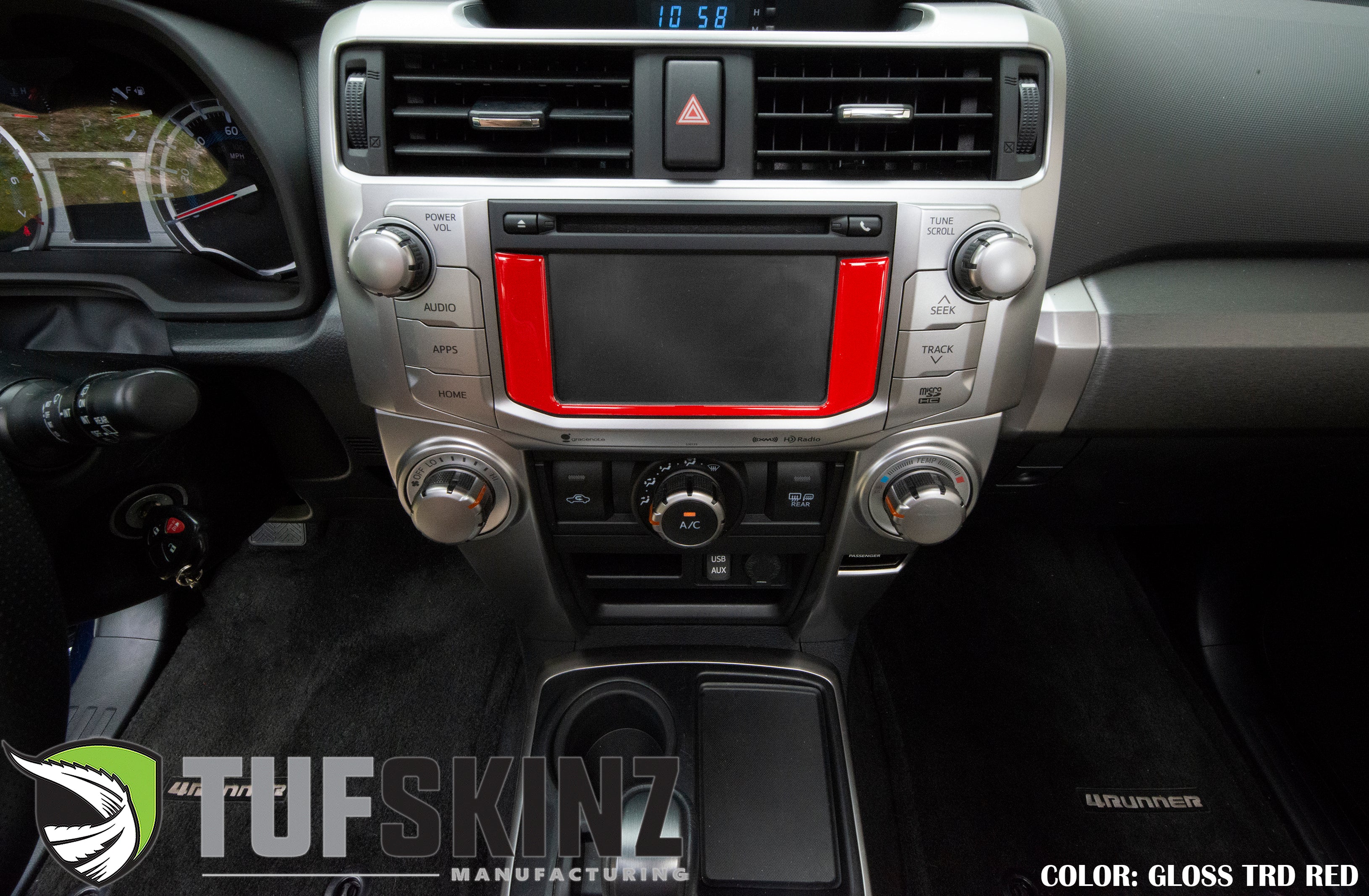 Tufskinz Lower Radio Display Accent Trim For 4Runner (2014-2024 ...