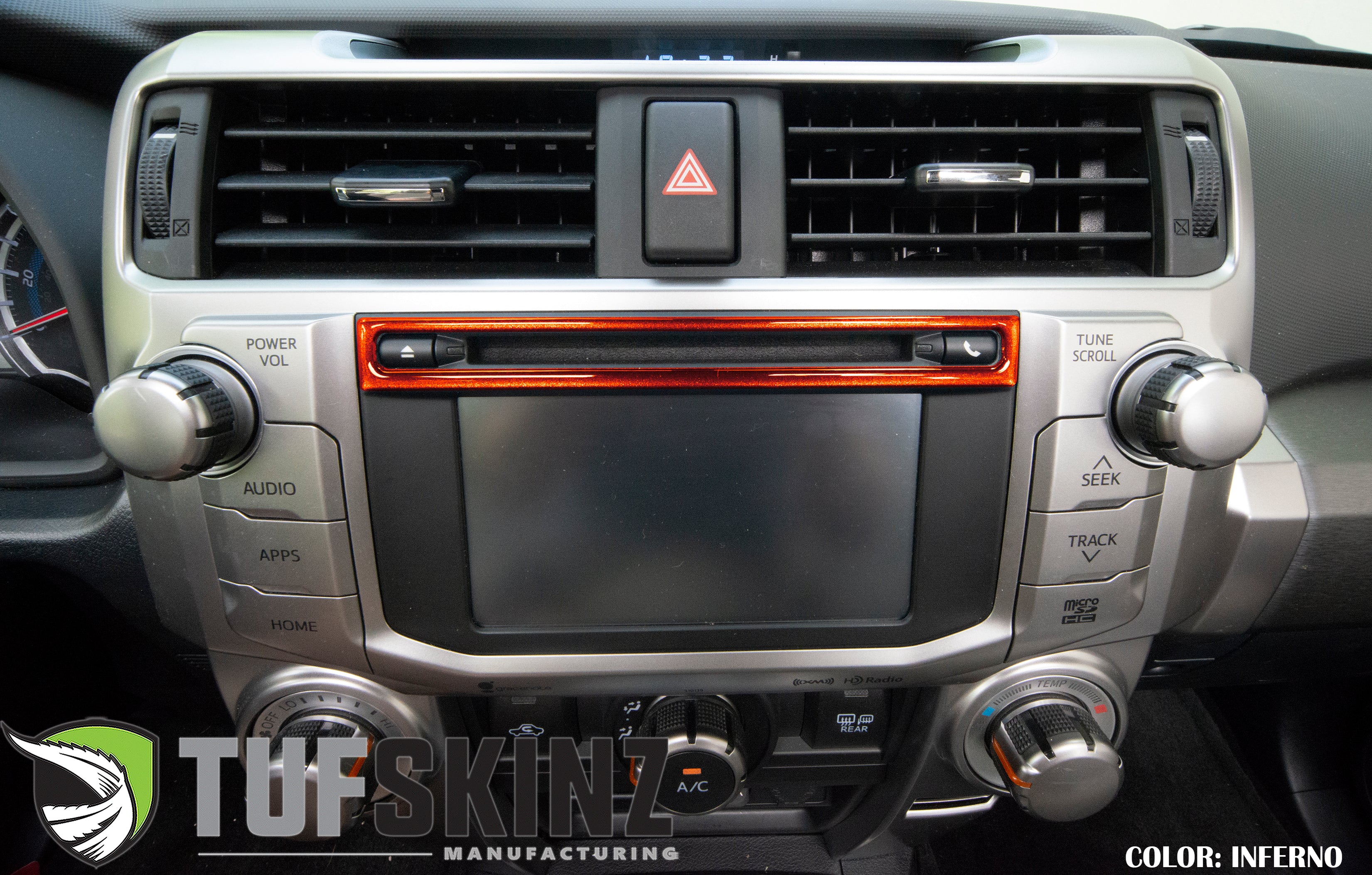 Tufskinz Upper Radio Display Accent Trim For 4Runner (2014-2024 ...