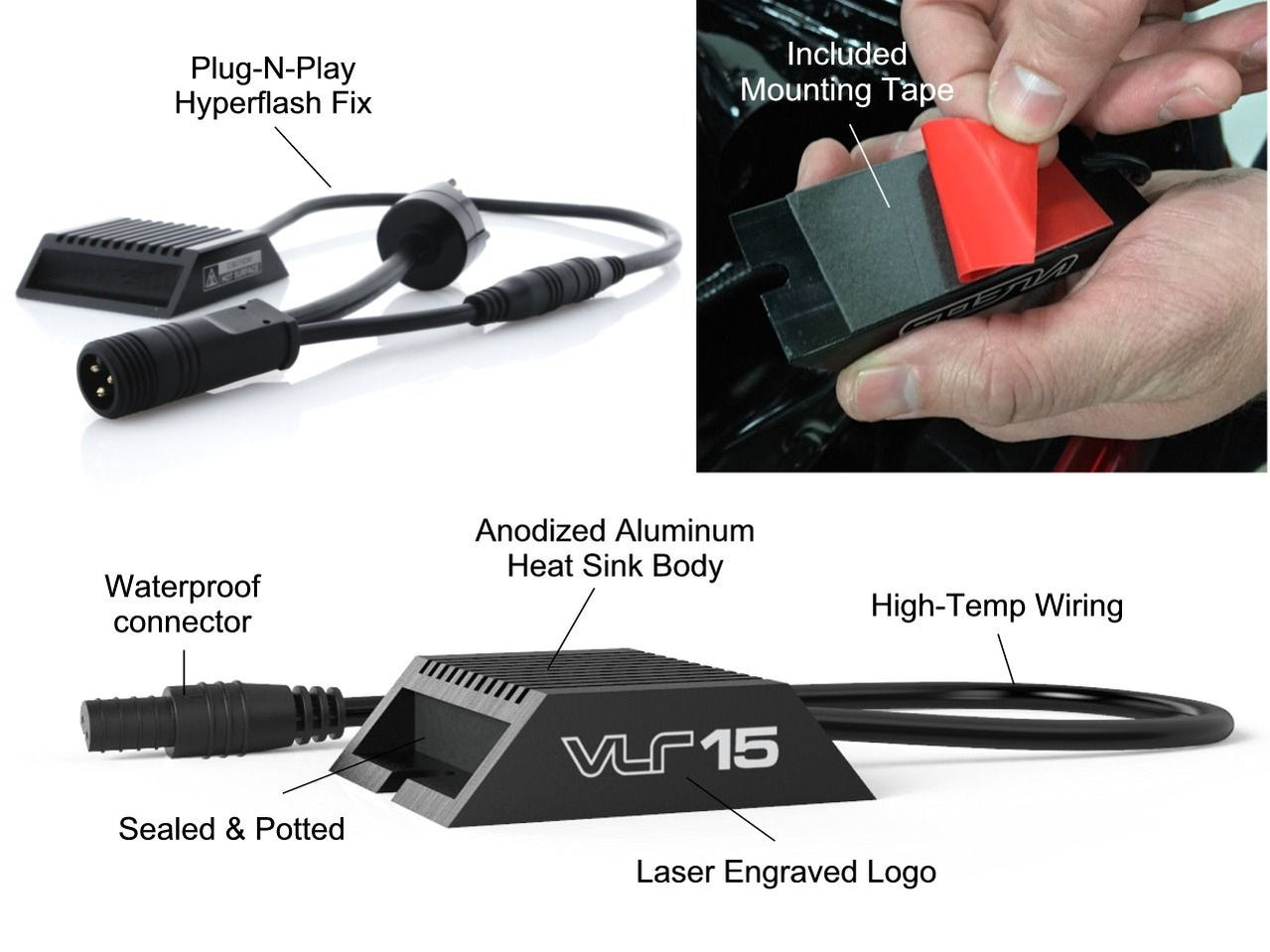 VLEDS V6 Extreme White/Amber Switchback Turn Signals + Hyperflash Kit ...