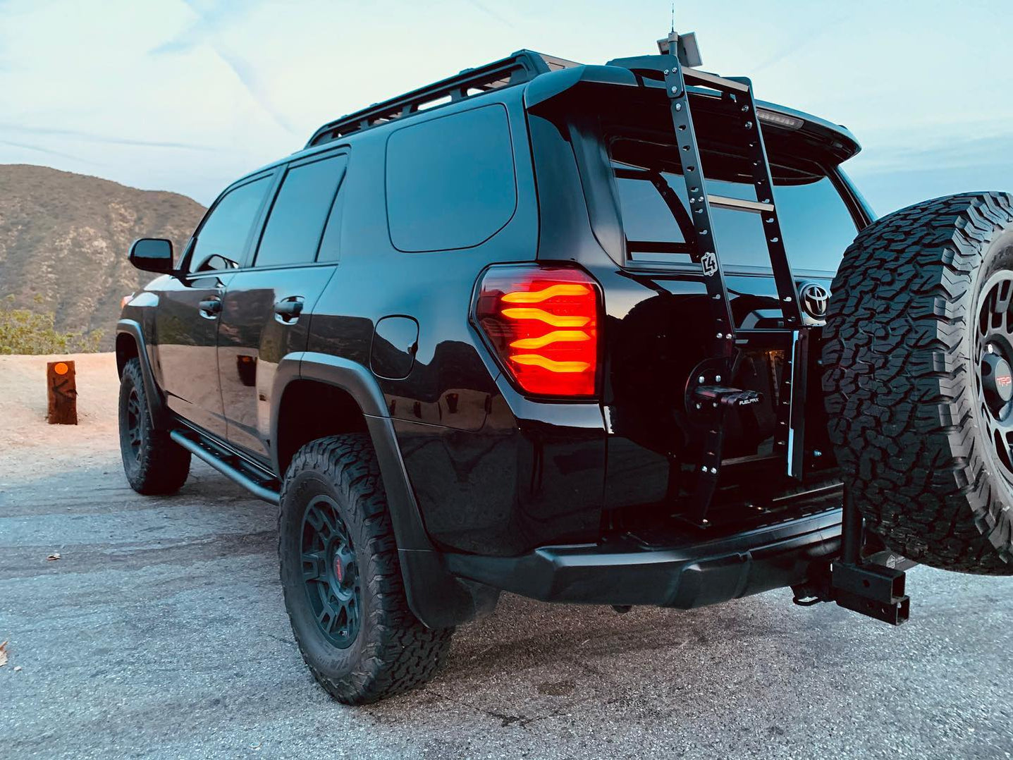 AlphaRex PRO-Series Jet Black LED Tail Lights For 4Runner (2010-2024 ...